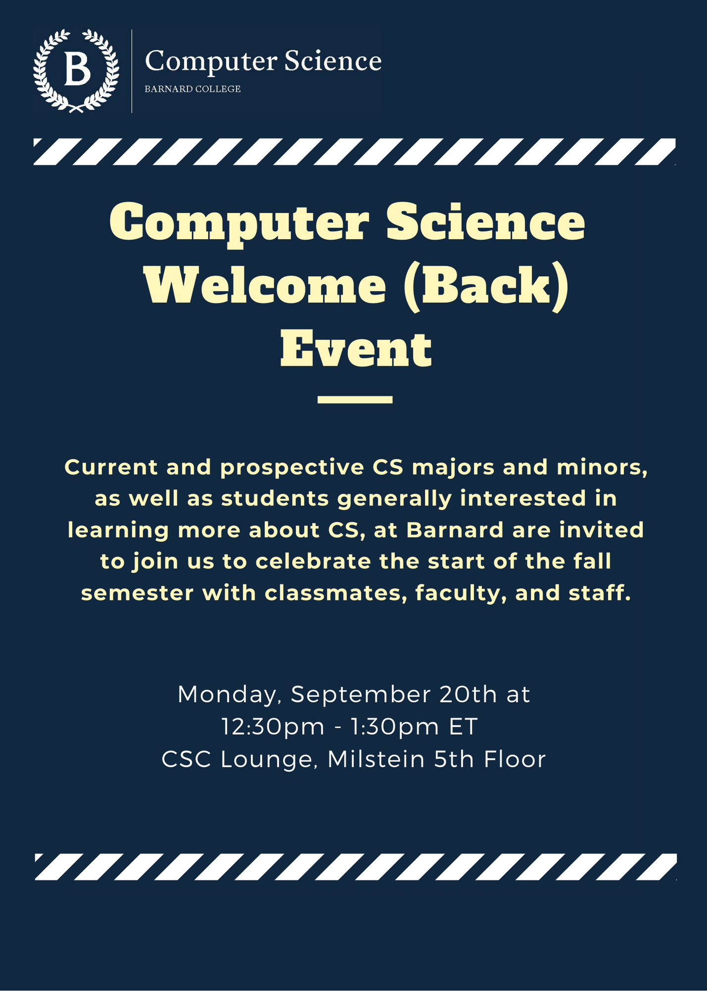 Computer Science Welcome (Back) Event | Barnard College
